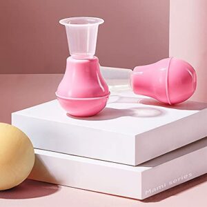 Artibetter 2Pcs Nipple Corrector Suction Enlarger Sucker Corrector for Breastfeeding Inverted Flat Nipples Aspirator Puller Pink