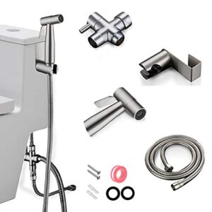 Droiee Bidet Sprayer for Toilet, Handheld Bidet Spray Water Kit, Bathroom Hand Shower for Self Cleaning – Reduce Toilet Paper Waste – Premium Stainless Steel