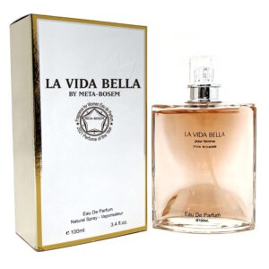 meta-bosem la bela eau de parfum spray for women, wonderful gift, gourmand fragrance, daytime and casual use, for all skin types, a classic bottle, 3.4 fluid ounce