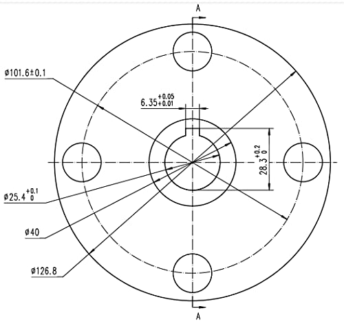 Gekufa Go Kart Live Axle Hub 4" x 4" with 2-3/4" Hub and 1" to 3/4" Step Down