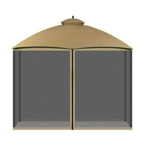 cowvie gazebo netting screen replacement universal 4-panel sidewalls 10' x 10' ( only netting)