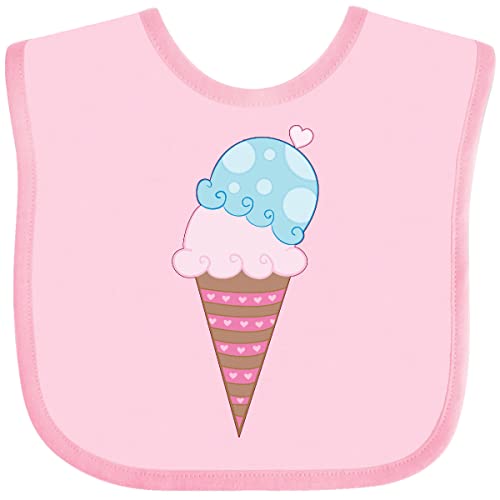 inktastic Valentine's Day Ice Cream Cone Baby Bib Pink 2803e