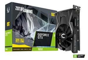 zotac gaming geforce gtx 1650 oc 4gb gddr6 128-bit gaming graphics card, super compact, zt-t16520f-10l