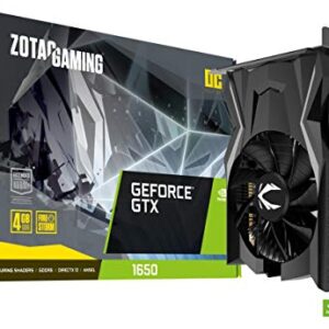 ZOTAC GAMING GeForce GTX 1650 OC 4GB GDDR6 128-bit Gaming Graphics Card, Super Compact, ZT-T16520F-10L