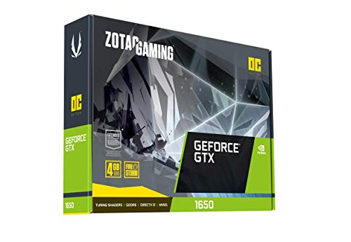 ZOTAC GAMING GeForce GTX 1650 OC 4GB GDDR6 128-bit Gaming Graphics Card, Super Compact, ZT-T16520F-10L