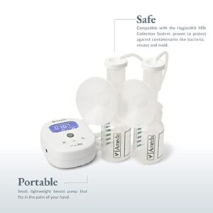 Ameda MYA Joy Double Electric Breast Pump & Accessories, Handsfree Compact, Lightweight Tabletop or Portable Breastfeeding Pump, Hospital Strength, w/HygieniKit Milk Collection System