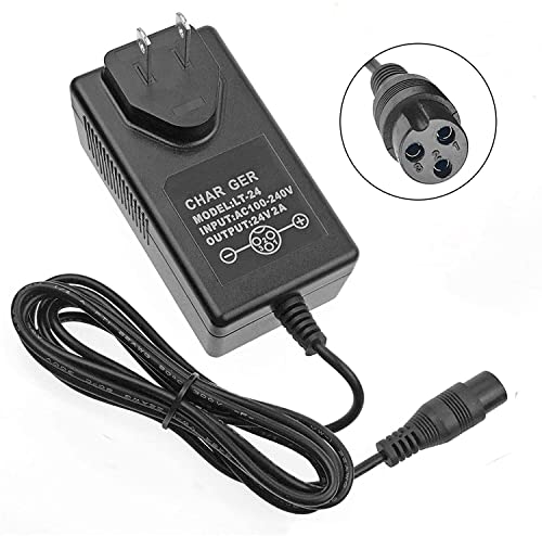 24V 2A Electric Battery Charger for Razor Scooter Charger, Dirt Bike E100 E200 E300 E125 E150 E500 PR200 & mx350 Pocket Pocket Mod,Sports Mod & Dirt Quad Battery Charger