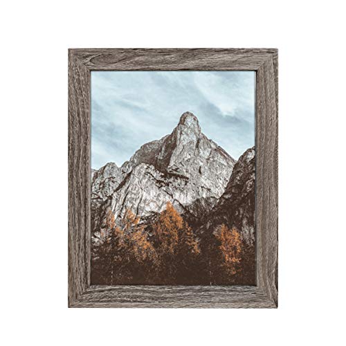 NUOLAN 8x10 Picture Frame, Rustic Gray Wood Pattern Art Photo Frames for Wall or Tabletop Display, Set of 1(NL-PF8X10-RG-1)