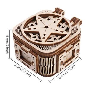 GuDoQi 3D Puzzle Music Box, 3D Wooden Puzzle for Adults to Build, Wood Model Kit, DIY Assembly Toy, Great Gift for Birthday Halloween