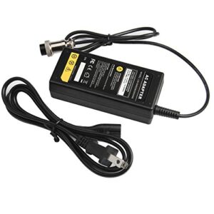 new lithium battery charger with 3-prong inline power supply cord for razor e500 s, e300, e200, e100,e300, e125 electric scooter, mx350 dirt rocket electric, razor dirt quad electric atv