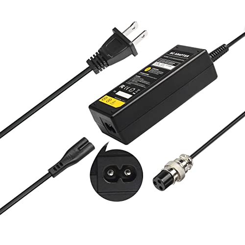 New Lithium Battery Charger with 3-Prong Inline Power Supply Cord for Razor E500 S, E300, E200, E100,E300, E125 Electric Scooter, MX350 Dirt Rocket Electric, Razor Dirt Quad Electric ATV