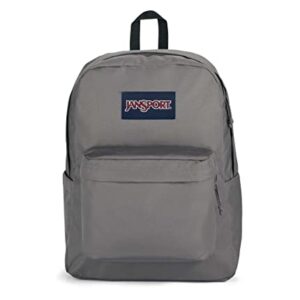 JanSport Superbreak Plus Backpack - Work, Travel, or Laptop Bookbag with Water Bottle Pocket, Graphite Grey