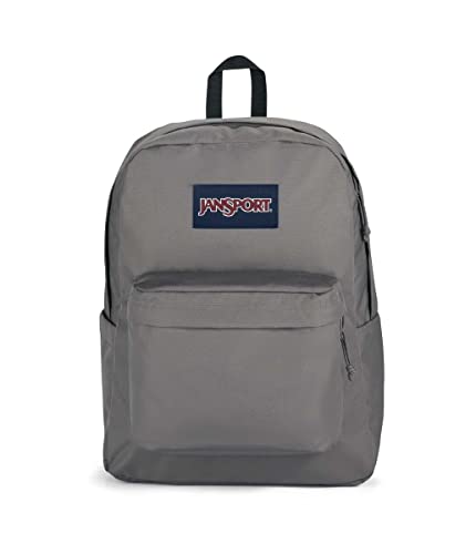 JanSport Superbreak Plus Backpack - Work, Travel, or Laptop Bookbag with Water Bottle Pocket, Graphite Grey