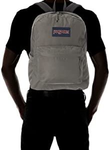 JanSport Superbreak Plus Backpack - Work, Travel, or Laptop Bookbag with Water Bottle Pocket, Graphite Grey