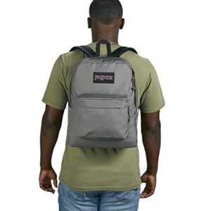 JanSport Superbreak Plus Backpack - Work, Travel, or Laptop Bookbag with Water Bottle Pocket, Graphite Grey