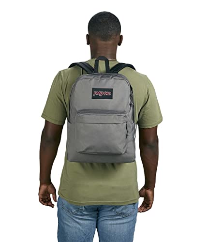 JanSport Superbreak Plus Backpack - Work, Travel, or Laptop Bookbag with Water Bottle Pocket, Graphite Grey