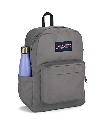 JanSport Superbreak Plus Backpack - Work, Travel, or Laptop Bookbag with Water Bottle Pocket, Graphite Grey