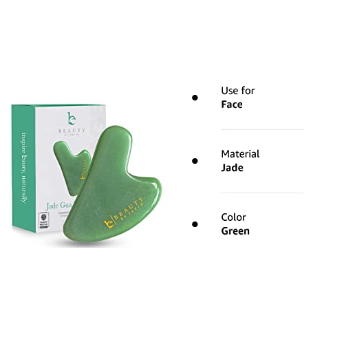 Jade Gua Sha Stone - Face Sculpting Tool, Guasha Tool for Face, Gua Sha Facial Tools for Face Massage, Jaw Massager & Face Sculptor, Gua Sha Tools Face Tools, Facial Massage Tools Face Stone Gua Sha