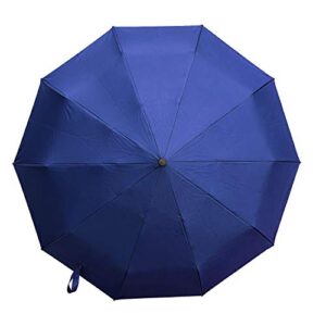 TOPKULL Travel Umbrella Windproof Automatic Umbrellas, Small Compact Folding Reverse Umbrella with Teflon Anti-UV Protection for Men&Women