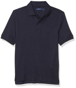 nautica men's classic fit interlock polo, navy, xx-large