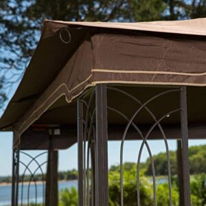 Sunjoy L-GZ798PST-E-A New Regency III Gazebo 10' x 12' with Mosquito Netting