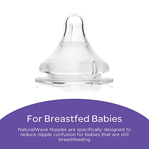 Lansinoh Baby Bottles for Breastfeeding Babies Bundle, 3 Count Each of 5 Ounces and 8 Ounces