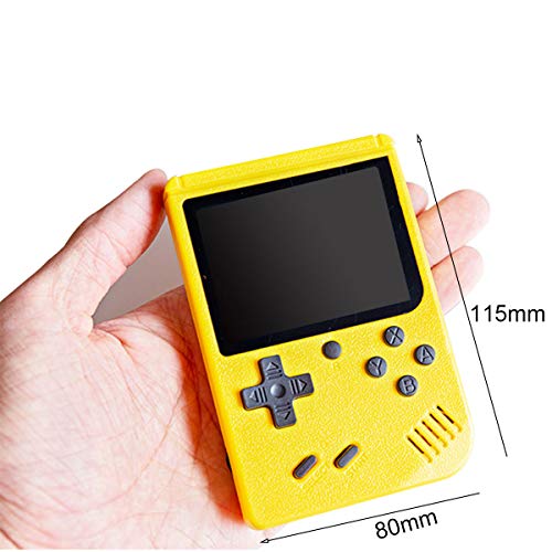 Handheld Game Console with 400 Classical FC Games Console 3.0-Inch Colour Screen,Gift Christmas Birthday Presents for Kids, Adults (Games Consoles Yellow) 1