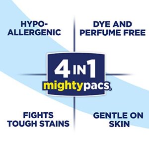 All Mighty Pacs with stainlifters free clear Laundry Detergent, Free Clear for Sensitive Skin, 66 Count - (Pack of 2)