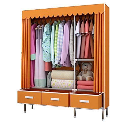 WSZJJ Wardrobe Armoire Closet Rack Pockets, Quick and Easy to Assemble (Color : B)