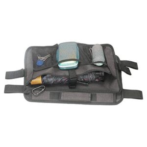 Double Sided Walker Bag, Walker Organizer Pouch Tote for Rollator and Folding Walker (Black)