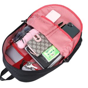 Acmebon Casual Waterproof Backpack for Girl and Boy Pure Color Bookbag for Teen Black