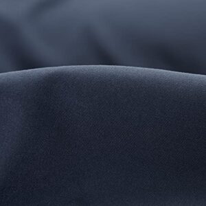 Chanasya Solid Duvet Cover Set - Duvet Cover (90” x 90”) & 2 Pillow Shams (20” x 26”) - 3-Piece Set - Midnight Blue, Queen Size