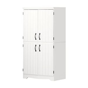 south shore farnel 4-door storage cabinet-pure white, tall