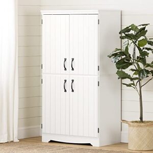 South Shore Farnel 4-Door Storage Cabinet-Pure White, Tall