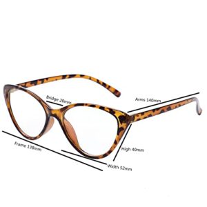 oriopxic Cat Eye Distance Glasses Womens -2.50 Retro Nearsighted Myopia Glasses