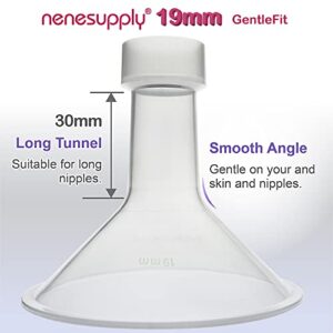 Nenesupply 19mm Flange Breastshield Compatible with Lansinoh Pump Parts and Breastpumps. Replacement to Lansinoh Flange 19mm Breastshield. Work with SignaturePro SmartPump Manual