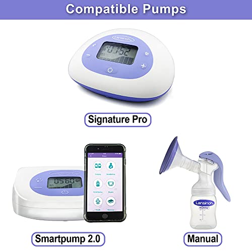 Nenesupply 19mm Flange Breastshield Compatible with Lansinoh Pump Parts and Breastpumps. Replacement to Lansinoh Flange 19mm Breastshield. Work with SignaturePro SmartPump Manual