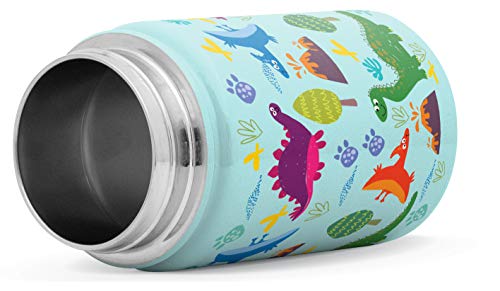 Simple Modern Kids Water Bottle with Straw Lid | Insulated Stainless Steel Reusable Tumbler for Toddlers, Girls, Boys | Summit Collection | 14oz, Blue Dino