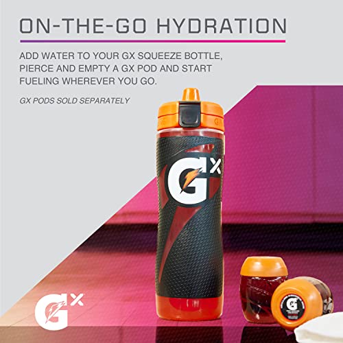 Gatorade Gx Hydration System, Non-Slip Gx Squeeze Bottles & Gx Sports Drink Concentrate Pods,Gray