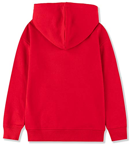 ALWAYSONE Kids Soft Fleece Casual Sweatshirt Zip up Hooded Sports Jacket with Pocket Boys Girls Athletic Hoodie 3-12 Years (red-l)