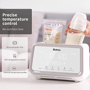 Baby Bottle Warmer | Bololo Bottle Warmer for breastmilk | 500W Stronger Power Fast Breast Milk Warmer| Baby Food Heater with Timer for Twins | 24H Temperature Control