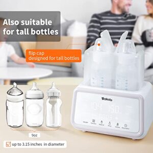 Baby Bottle Warmer | Bololo Bottle Warmer for breastmilk | 500W Stronger Power Fast Breast Milk Warmer| Baby Food Heater with Timer for Twins | 24H Temperature Control