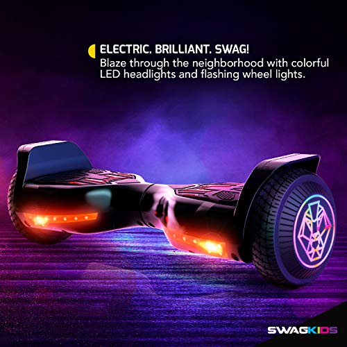 Swagtron Swagboard Twist 3 Self Balancing Hoverboard for Kids Multicolor LED Wheels and LiFePo Battery Technology, Pink