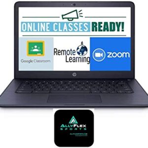 2020 HP Chromebook 14-inch Laptop Computer for Business Student Online Class/Remote Work, AMD A4 Processor, 4 GB RAM, 32 GB eMMC Storage, Chrome OS, WiFi, Bluetooth 4.2, 10 Hrs Battery+AlleFlex MP