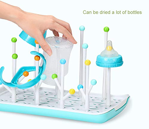 Baby Bottle Drying Rack with Removable Water Tray, Baby Countertop Dryer Rack, Baby Bottle Dryer, Bottle Drying Rack, Drying Rack for Bottles and Accessories, Baby Drying Rack