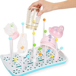 Baby Bottle Drying Rack with Removable Water Tray, Baby Countertop Dryer Rack, Baby Bottle Dryer, Bottle Drying Rack, Drying Rack for Bottles and Accessories, Baby Drying Rack