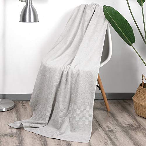 DIAOJIA Bath Towels Gray Towel Soft 6 Piece, Cotton Anti Odor Family Towels, Highly Absorbent Quick-Drying Lightweight Spa Towel for Bathroom 2 Bath Towel 2 Hand Towel 2 Washcloth