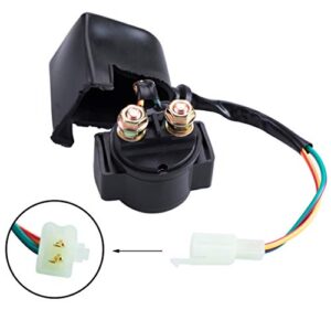 CNCMOTOK Starter Solenoid Relay For 4-Stroke GY6 50cc 125cc 150cc 200cc 250cc ATV Dirt Bikes Scooters Go Kart Dne Buggys Quad 4 Wheelers Pocket Bike Moped Roketa SSR Taotao Sunl Coolster