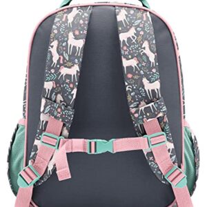 Simple Modern Toddler Backpack for School Girls | Kindergarten Elementary Kids Backpack | Fletcher Collection | Kids - Medium (15" tall) | Unicorn Fields