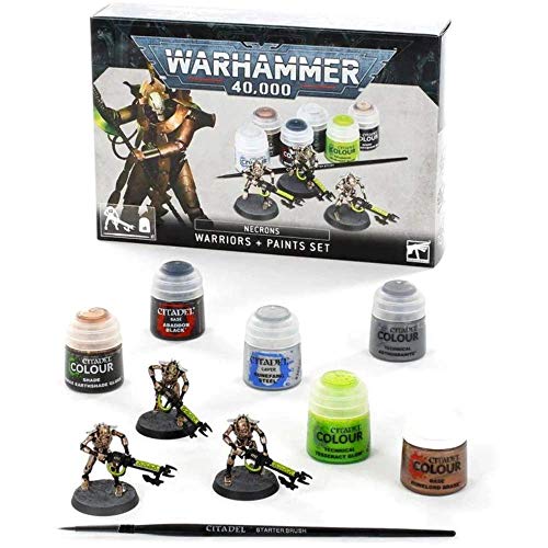 Games Workshop Warhammer 40,000 Necrons Warriors and Paints Set, 3 years